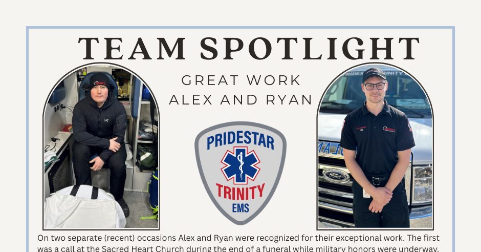 Alex and Ryan get double hitter recognition - Pridestar Trinity EMS